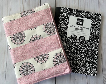 Pastel Bloom Patchwork Composition Notebook Cover, Quilted Fabric Riley ...