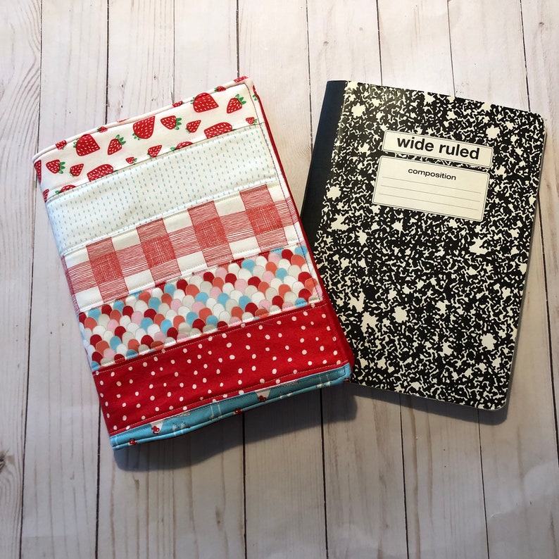 Strawberry Patchwork Composition Notebook Cover - Etsy