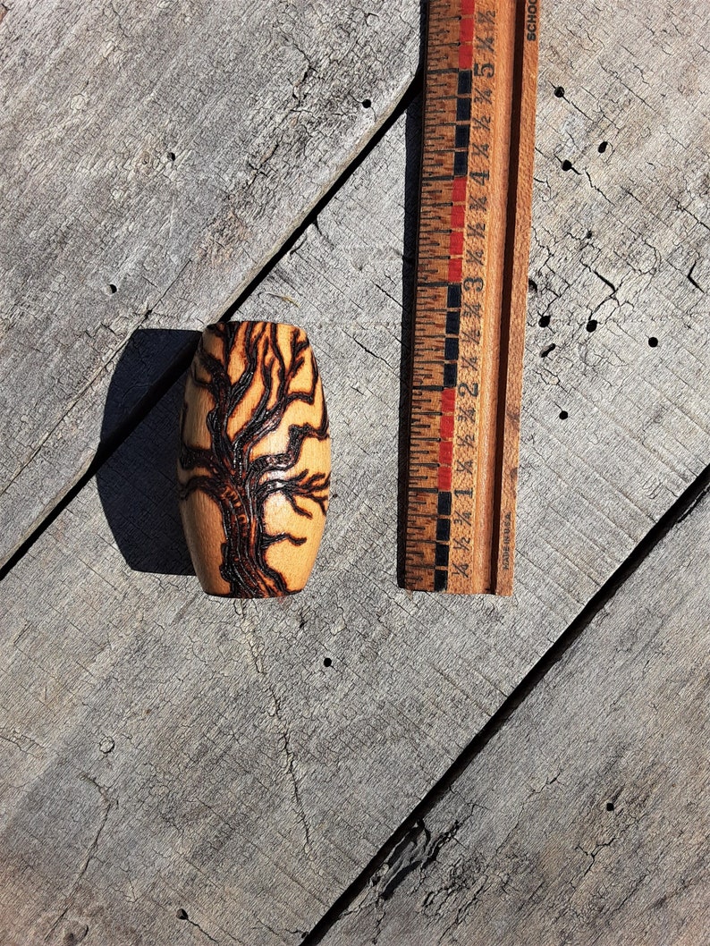 Large Rustic Wooden Tree Bead - Etsy