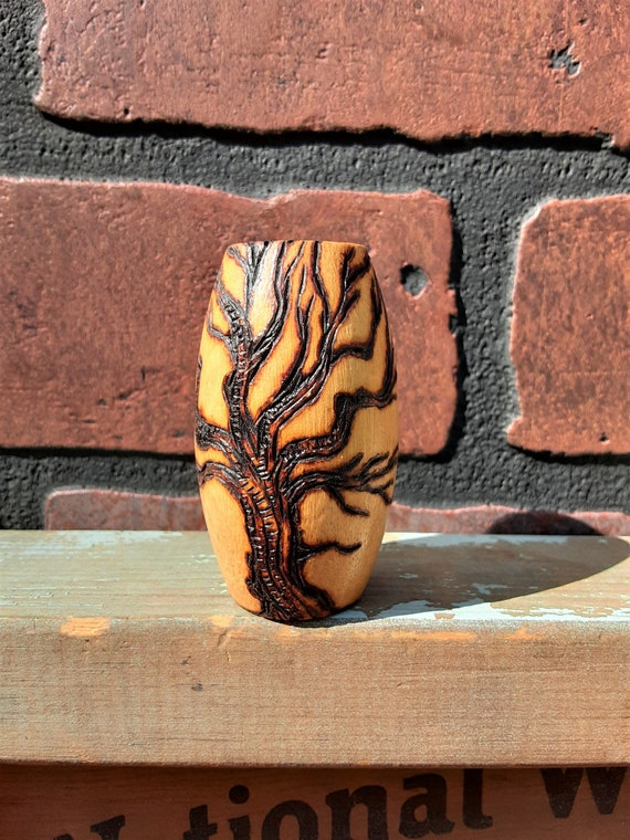 Large Rustic Wooden Tree Bead | Etsy