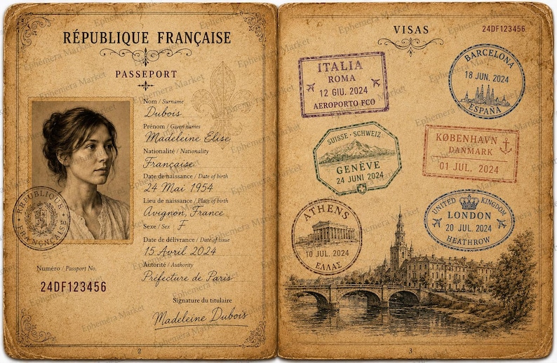 French Junk Journal Kit | French Village Ephemera Printable - Etsy
