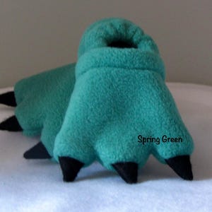 New Colors- Fleece Dinosaur Feet Baby Soft Sole Slippers- Fleece Dino ...