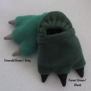 New Colors- Fleece Dinosaur Feet Baby Soft Sole Slippers- Fleece Dino ...
