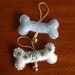 Handmade Custom Felt Paw Print & Dog Bone Initial Christmas Ornament - Etsy