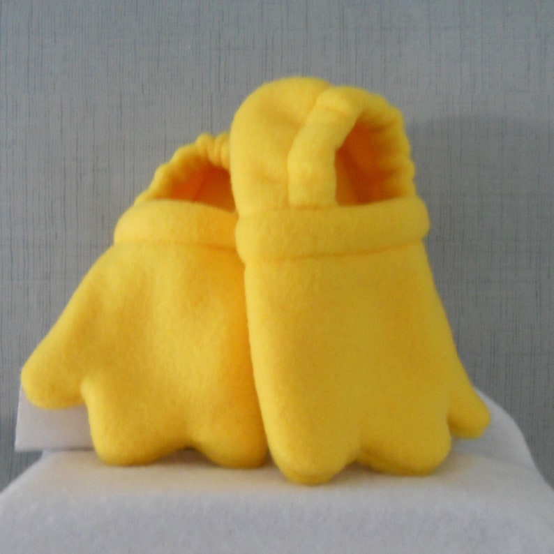Fleece Duck Feet Baby Soft Sole Slippers Yellow or Orange - Etsy