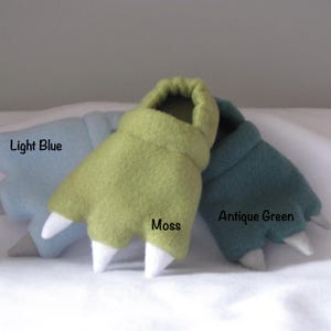 New Colors Fleece Dinosaur Feet Baby Soft Sole Slippers Fleece Dino ...