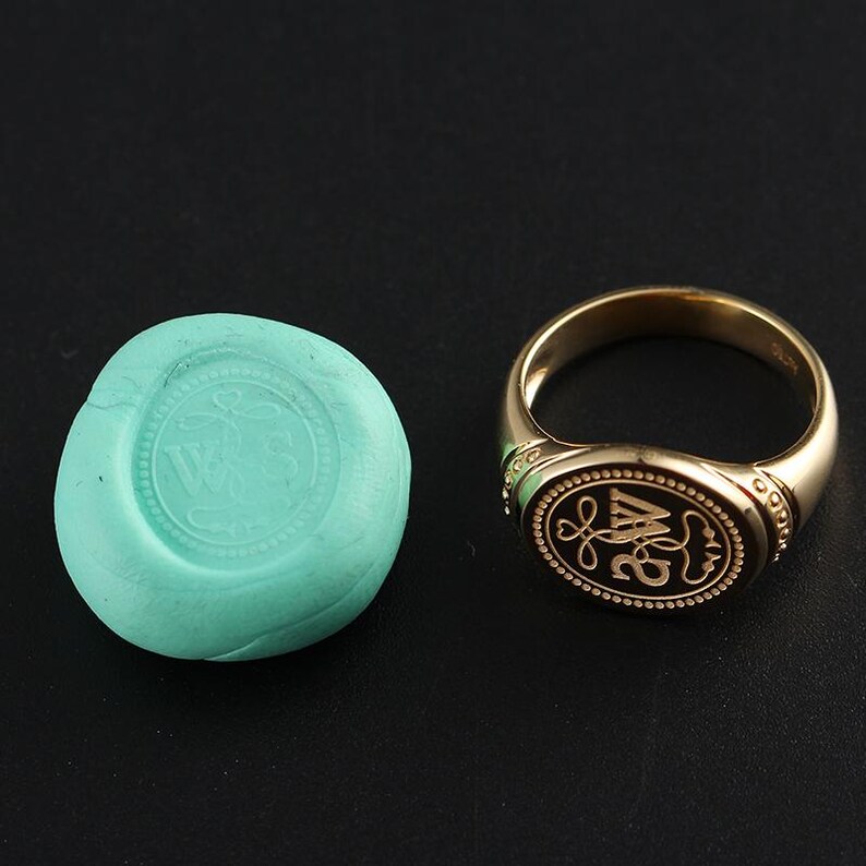 Pt950 Platinum Vintage Signet Ring - per Aspera Ad Astra Noble Crest ...