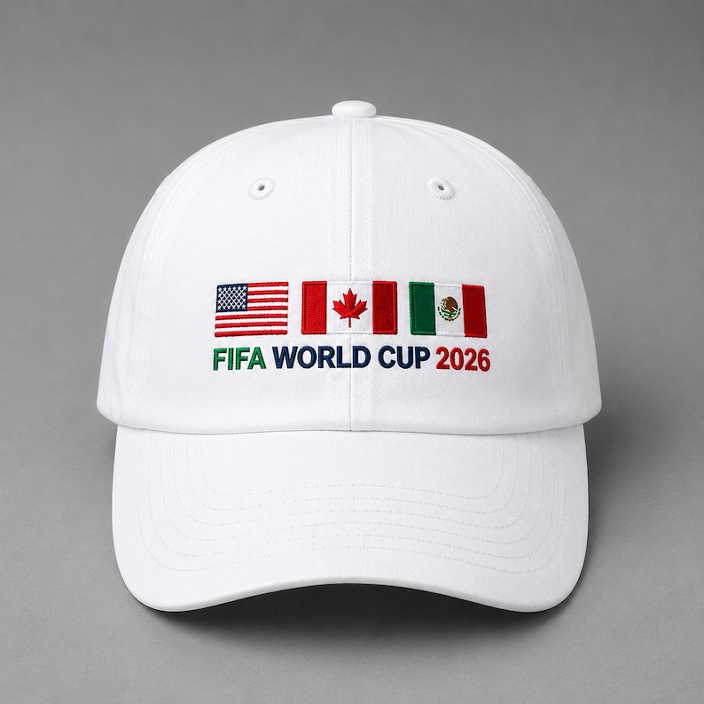 World Cup 2026 Embroidered Hat, USA Canada Mexico Soccer Cap ...