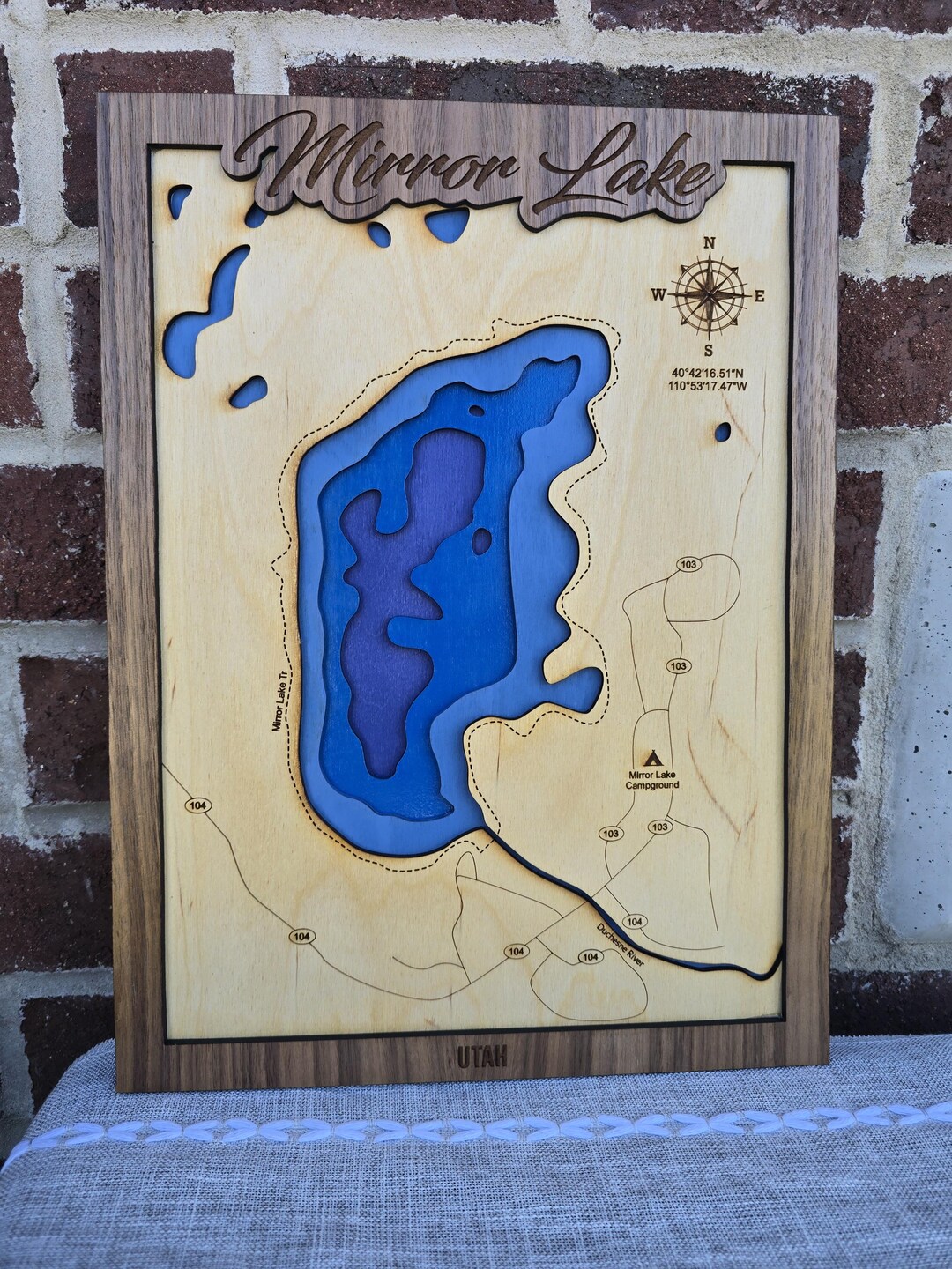 Mirror Lake (utah) Layered Map - Etsy