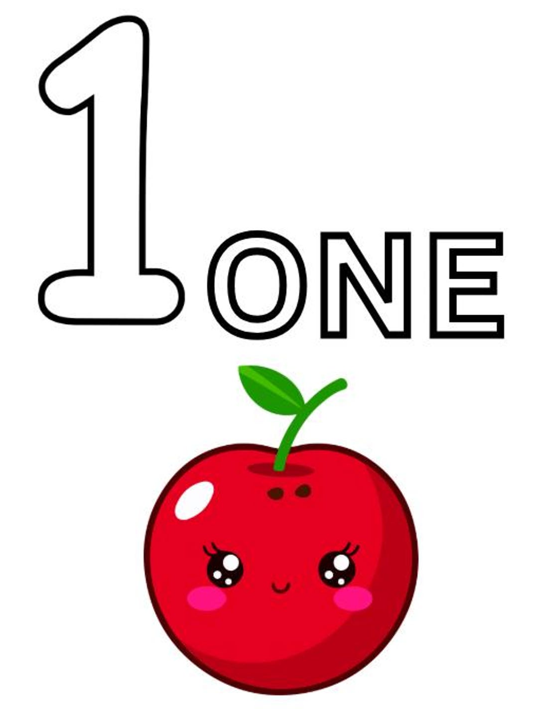 Numbers 1–10 Fruit Coloring Pages – Learn to Count Printable Activity ...