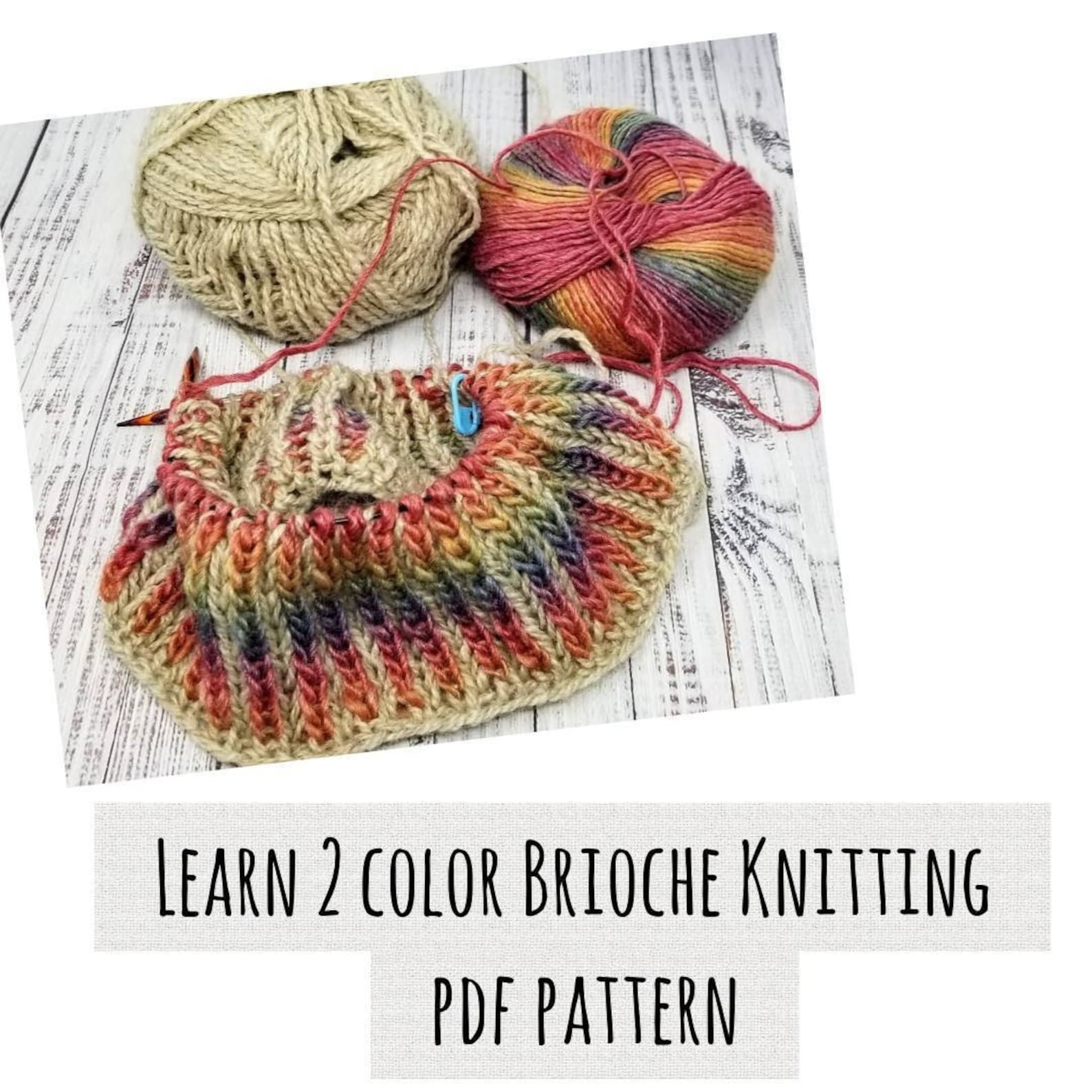 Video Instruction KNITTING PATTERN, Beginner Brioche Knitting Tutorial ...