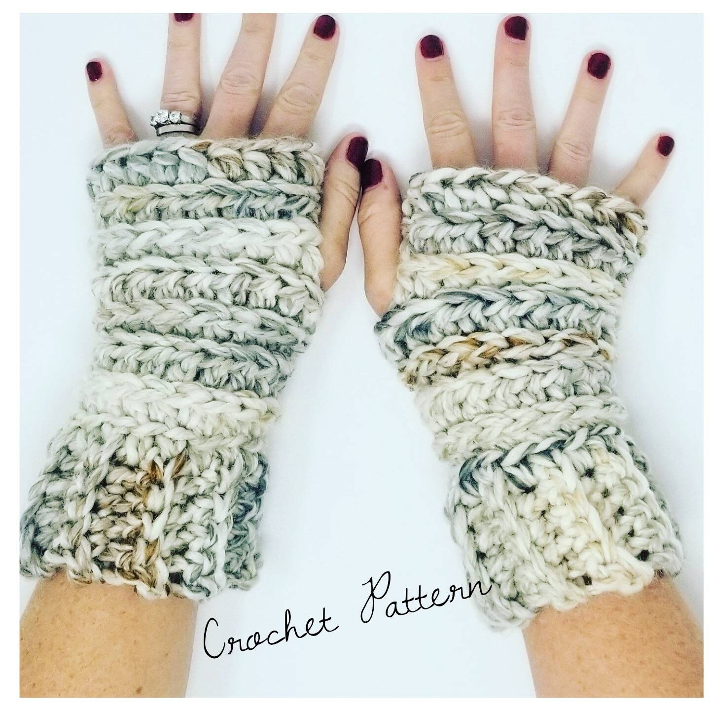 CROCHET PATTERN Chunky Arm Warmers Outlander arm warmers | Etsy