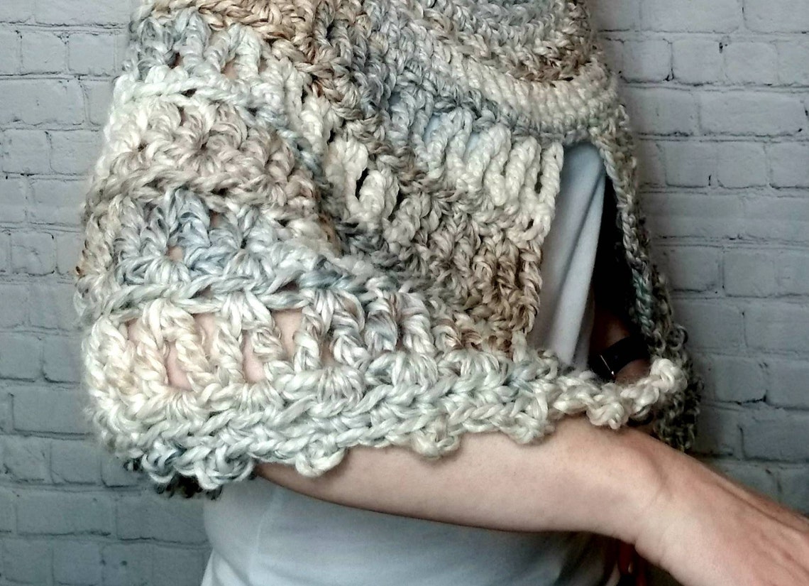 CROCHET PATTERN, Highlander Poncho, Riding Cape, Crochet Shawl ...