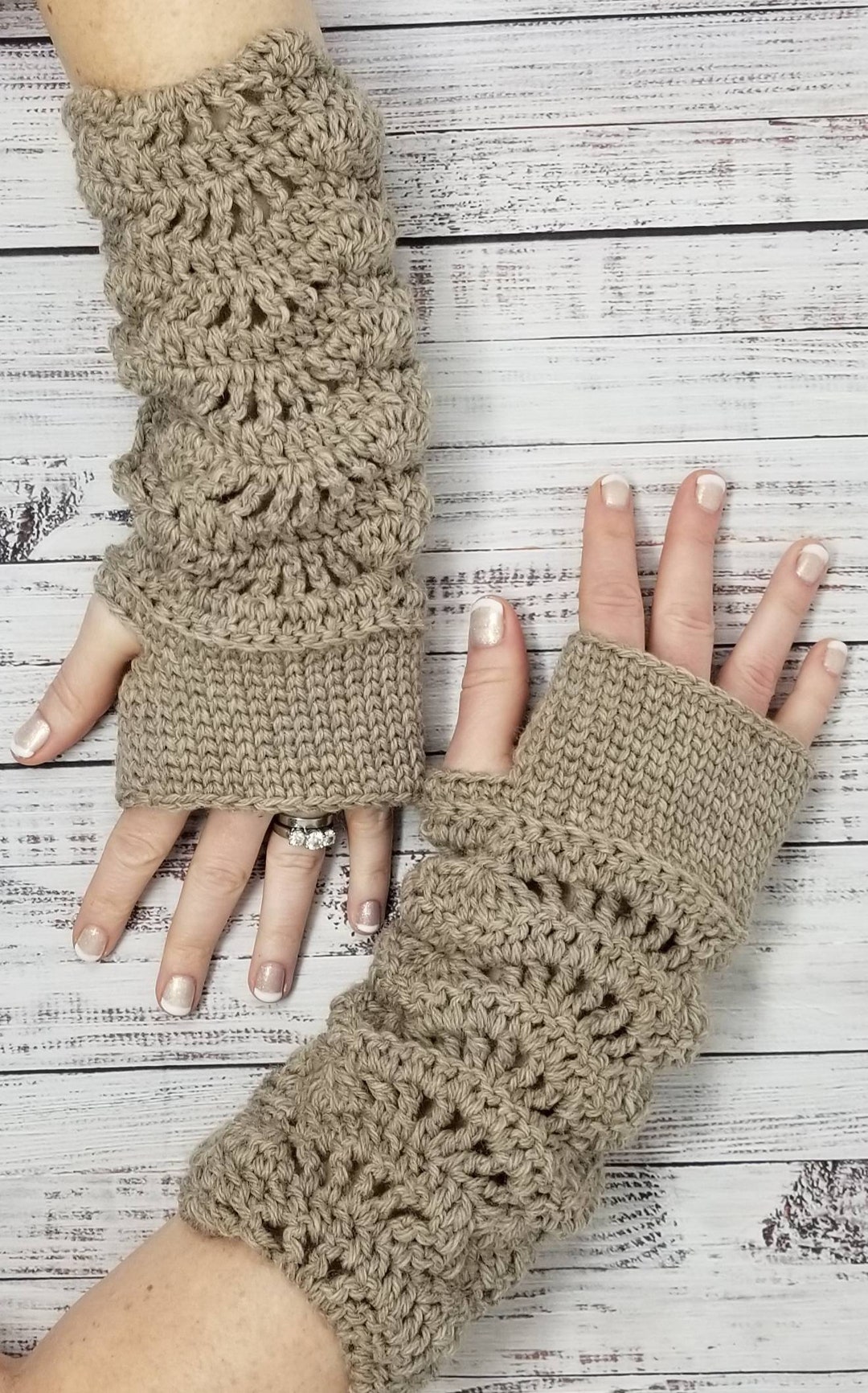 Scottish Lace Crochet Glove Pattern: Highlander Arm Warmers (digital ...