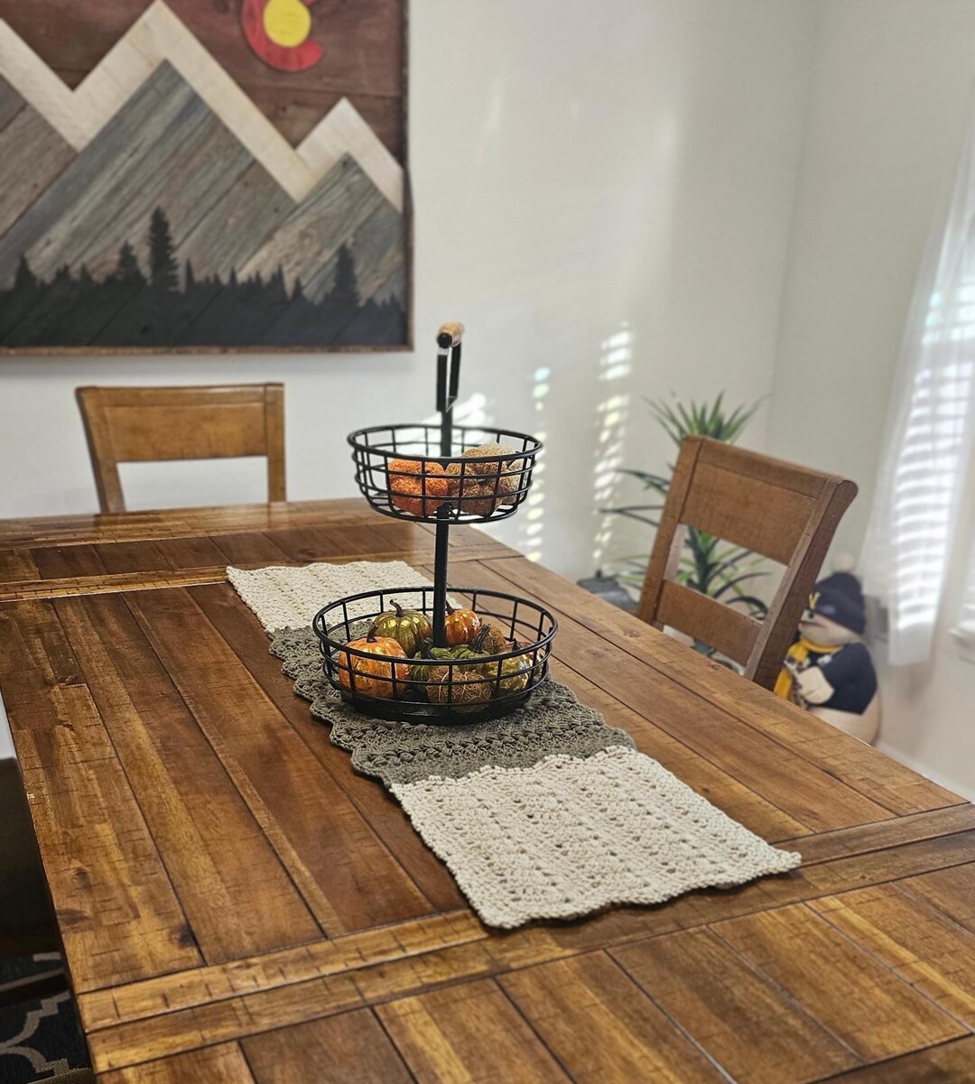 Worsted Weight Farmhouse Style Reversible Table Runner CROCHET PATTERN ...