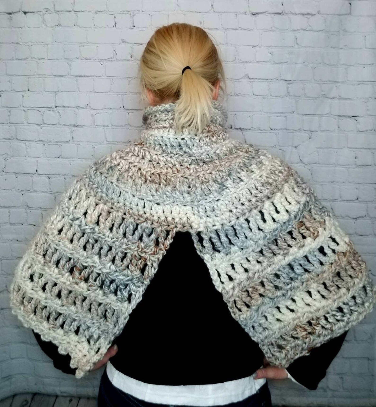CROCHET PATTERN, Highlander Poncho, Riding Cape, Crochet Shawl ...