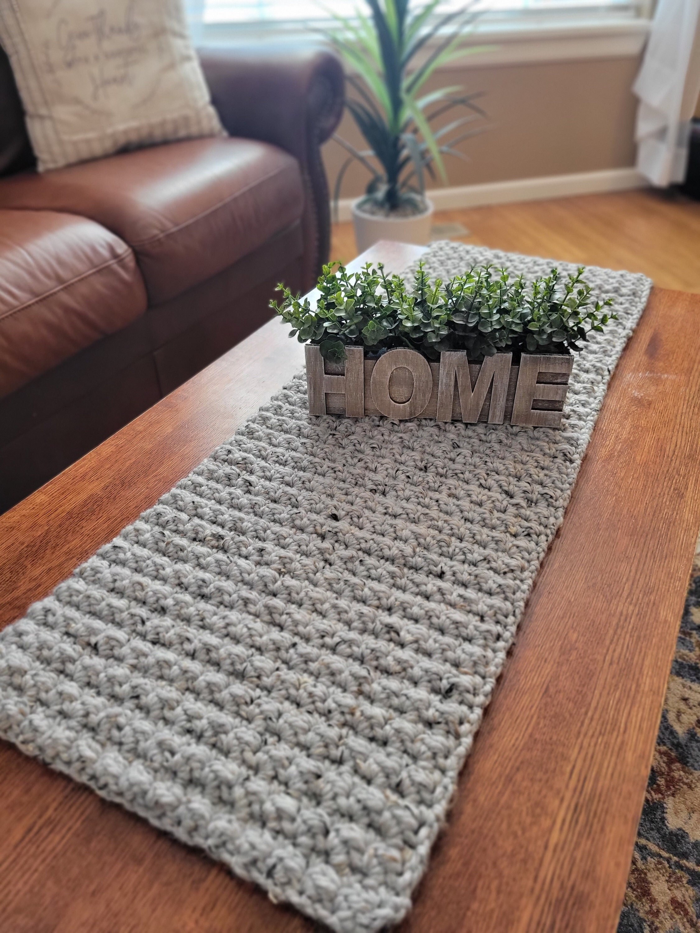 Bulky Crochet Table Runner Pattern: Reversible Farmhouse Decor (PDF ...