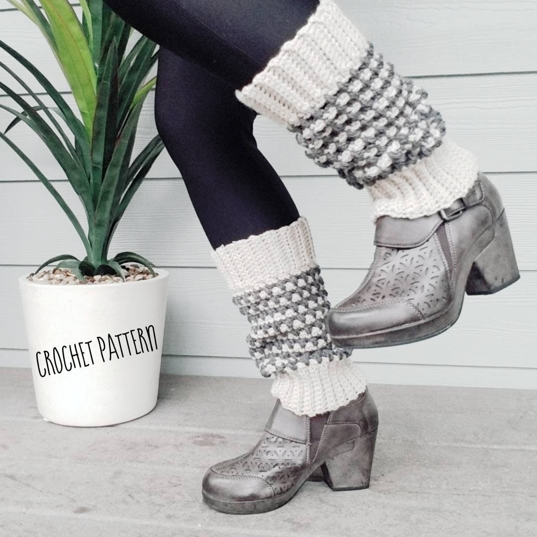 Easy Crochet Boot Socks Pattern, CROCHET PATTERN, Multicolor Leg Warmer ...