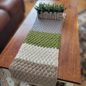KNITTING PATTERN, Knitted Table Runner, Farmhouse Easy Knitted Table ...