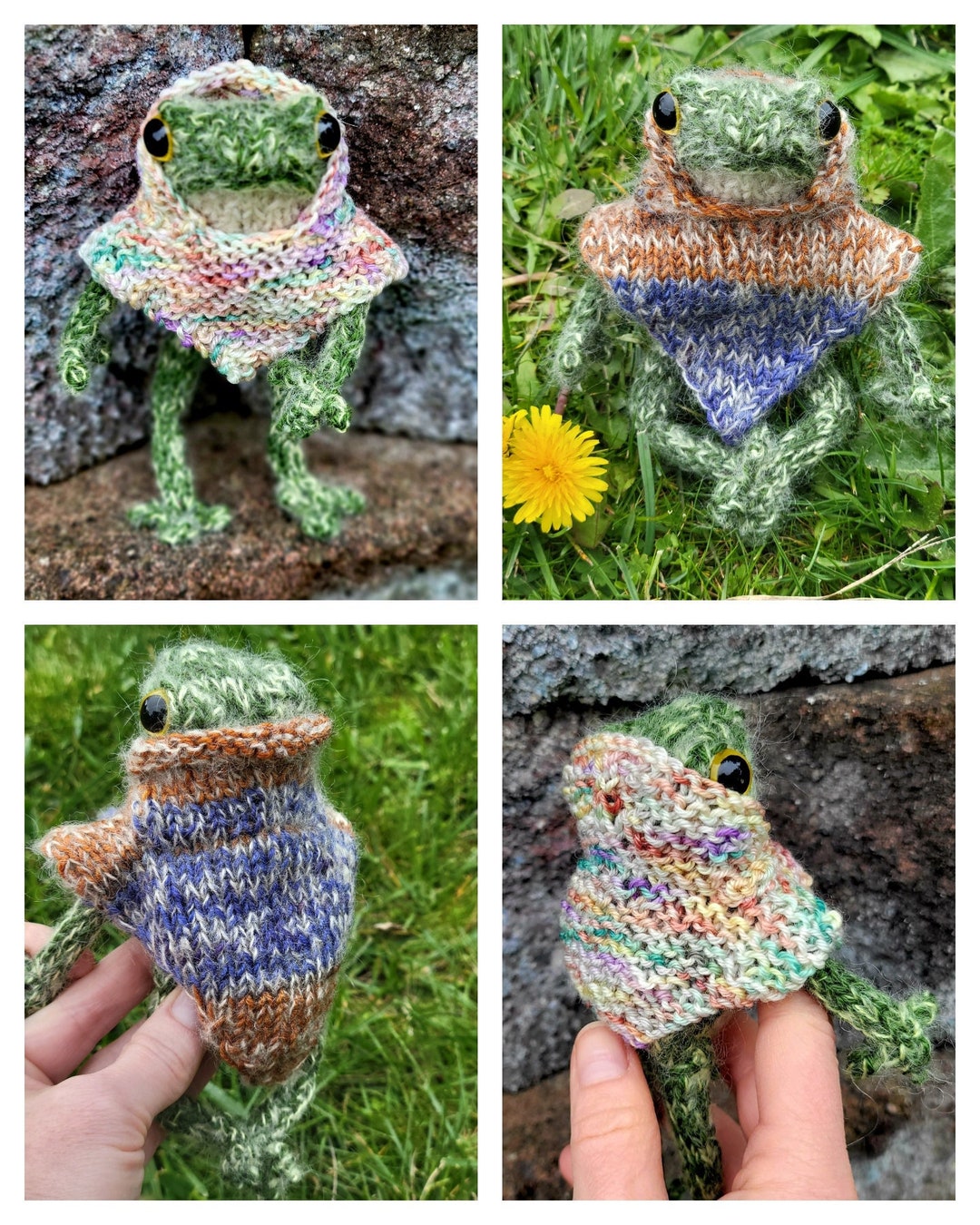 PDF KNITTING PATTERN, Frog Poncho, Froggy Beach Attire, Dress-up Frogs ...
