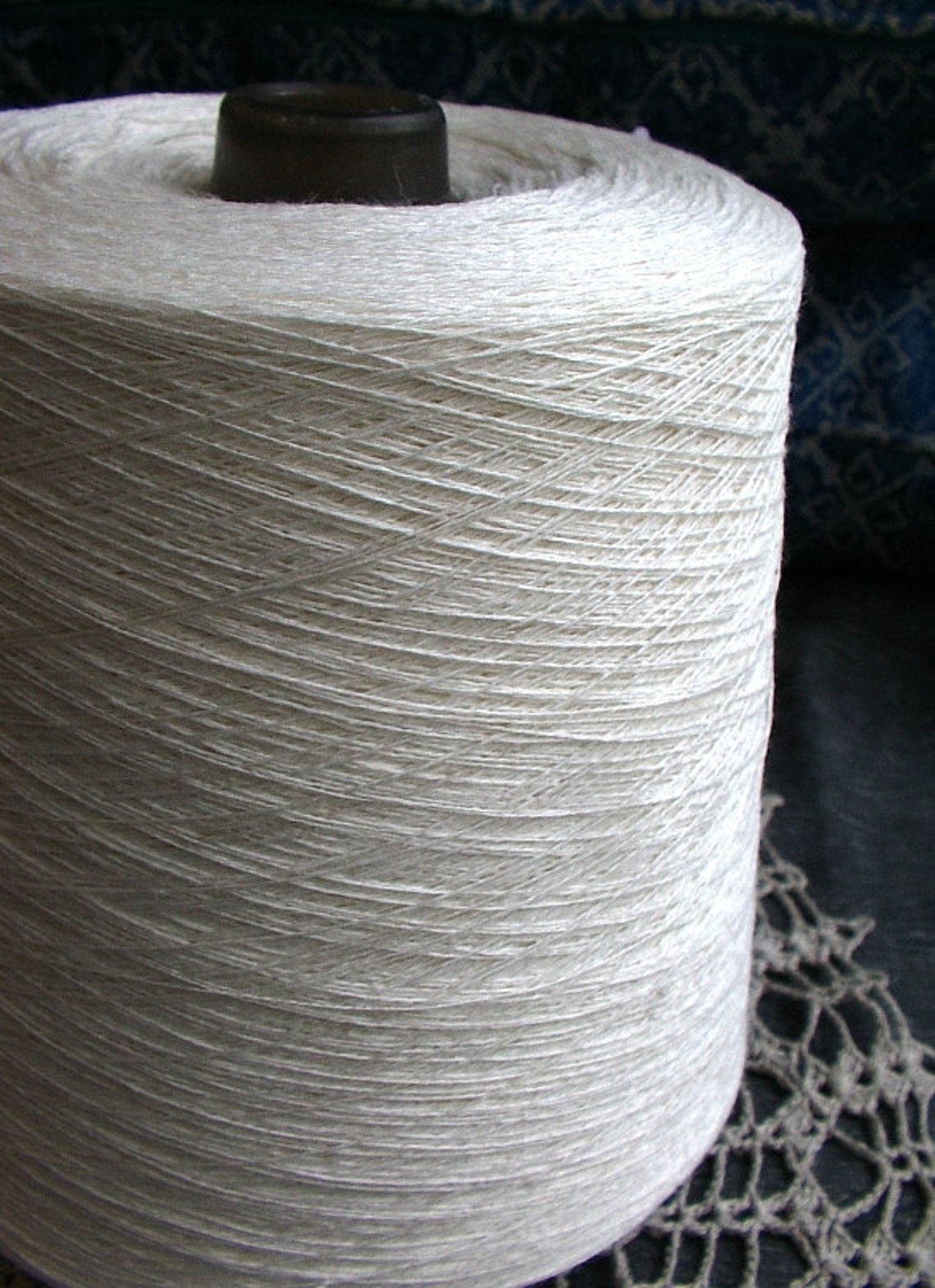 Organic Linen White Yarn Thread on Cone 56 Tex X 2 Filament / - Etsy