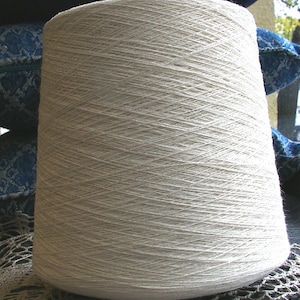 Organic Linen White Yarn Thread on Cone 56 Tex X 2 Filament / 56 Tex X ...