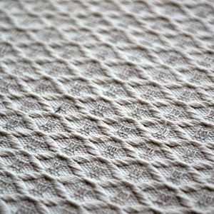 Honeycomb Wheat Color Linen Cotton Organic Fabric--textured Fabric ...
