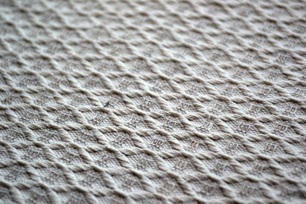 Honeycomb Wheat Color Linen Cotton Organic Fabrictextured Fabric ...