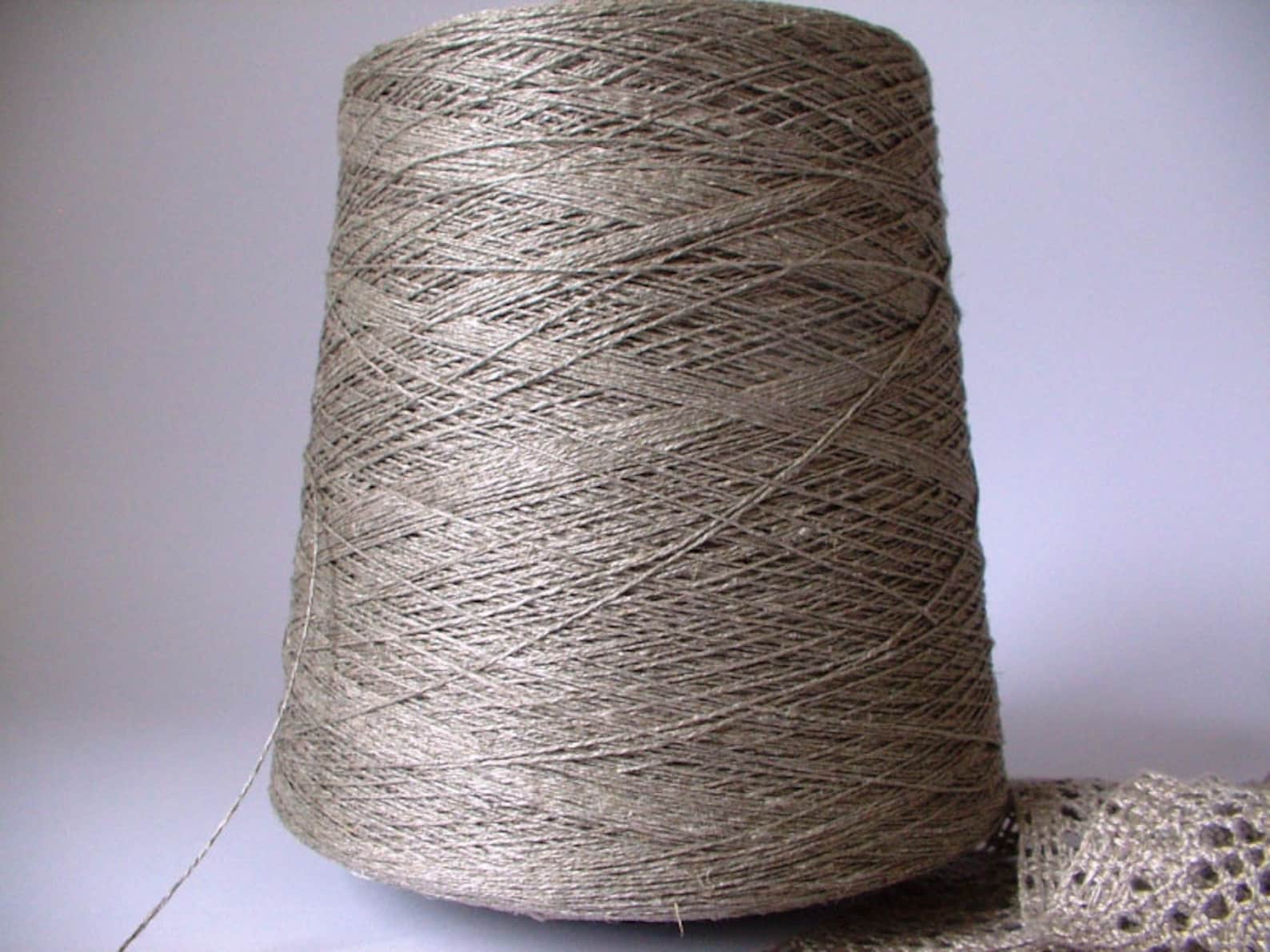 Organic Natural Flax Linen Yarn Thread on Cone 2 Ply / 3 Ply / 4 Ply - Etsy