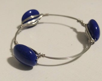 Royal blue bracelet | Etsy