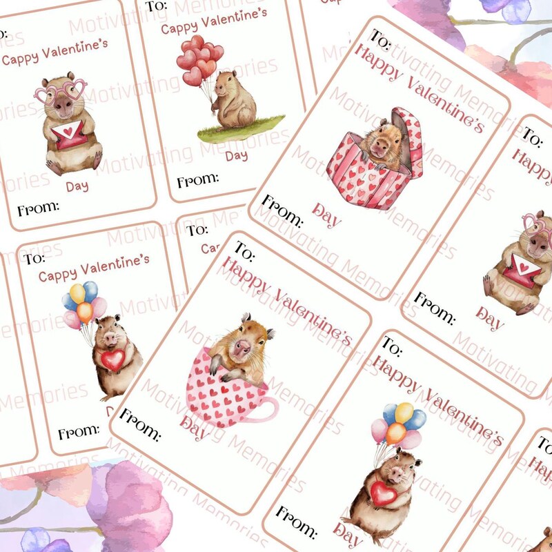 Capybara Valentine - Etsy