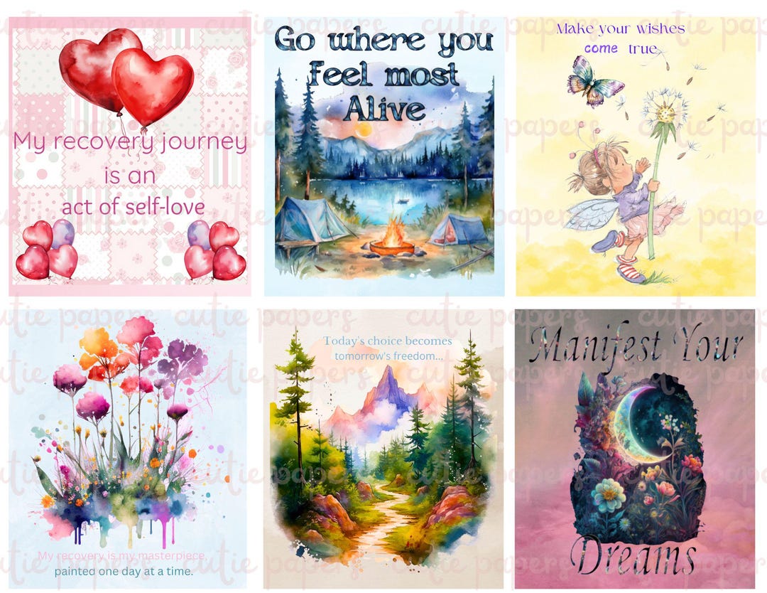 8 Alcohol Recovery Affirmation Cards for Motivation, Sobriety Gift ...
