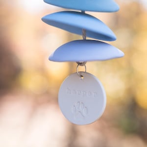 Personalized Dog Memorial Chime - Rainbow Chime + Custom Charm With ...