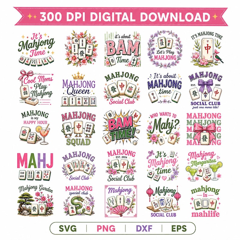 Mahjong Clip Art Svg - Etsy