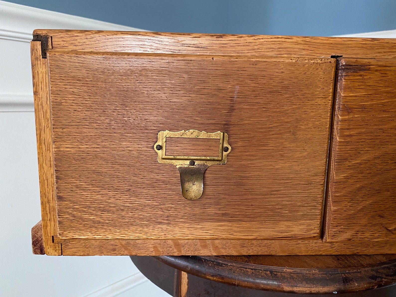 Antique Card Catalog Library 2 Drawer Oak File Cabinet - Etsy