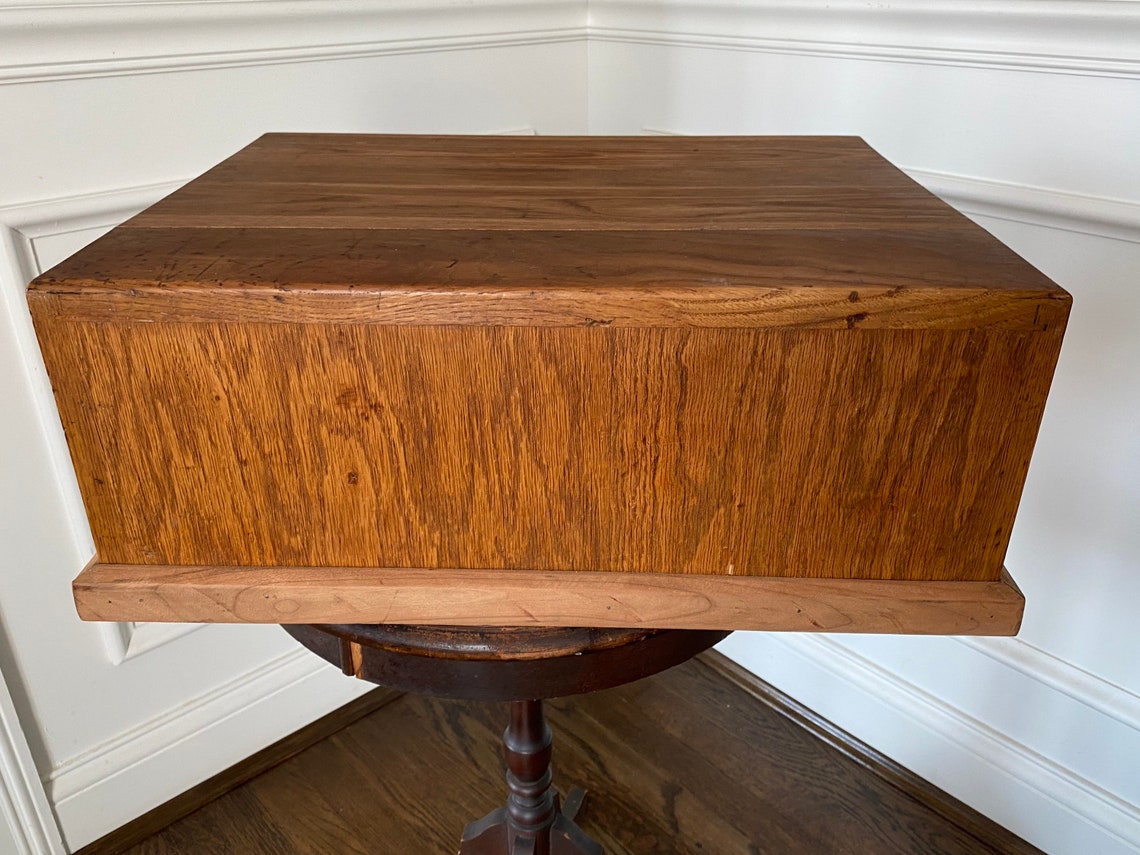 Antique Card Catalog Library 2 Drawer Oak File Cabinet - Etsy