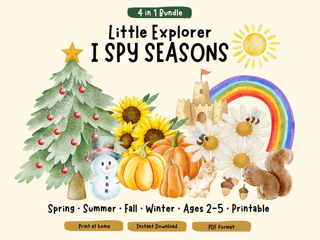 Little Explorer I Spy Seasons | 4 in 1 Bundle | Spot Count Write ...