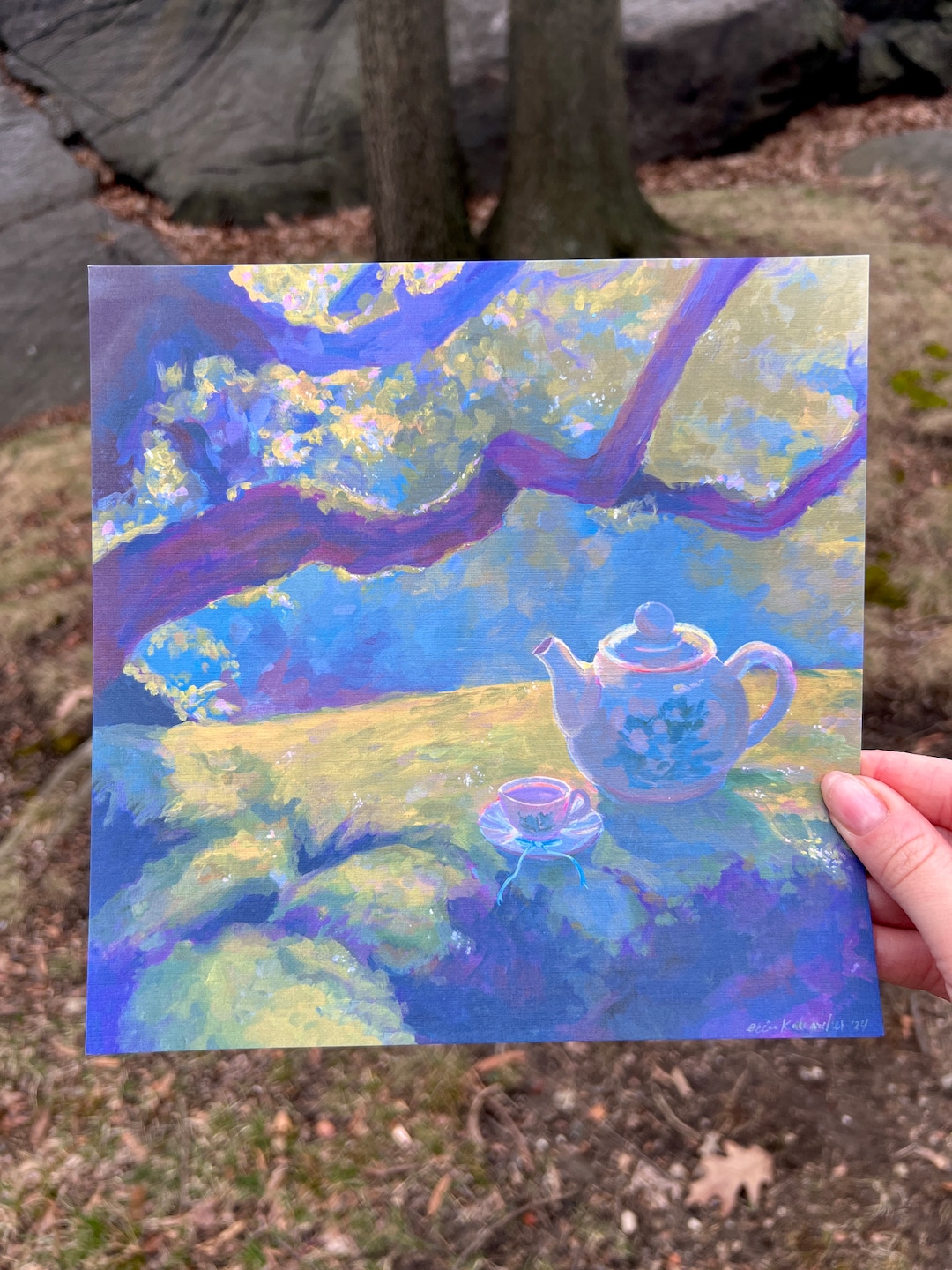 Sylvan Tea - Art Print From Original Acrylic Painting - Etsy