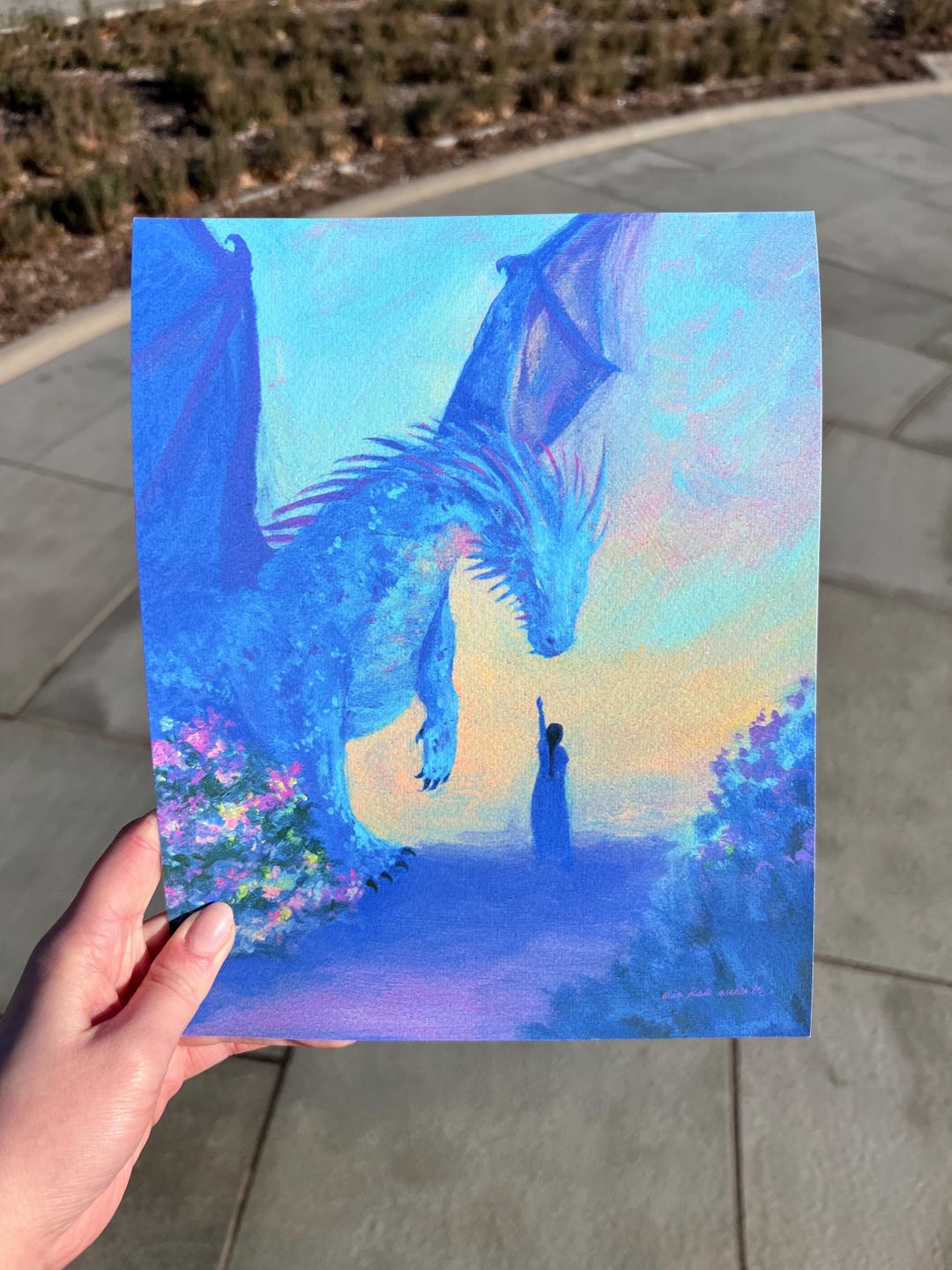 The Dragon's Chosen - Fantasy Dragon Rider Illustration Art Print From ...