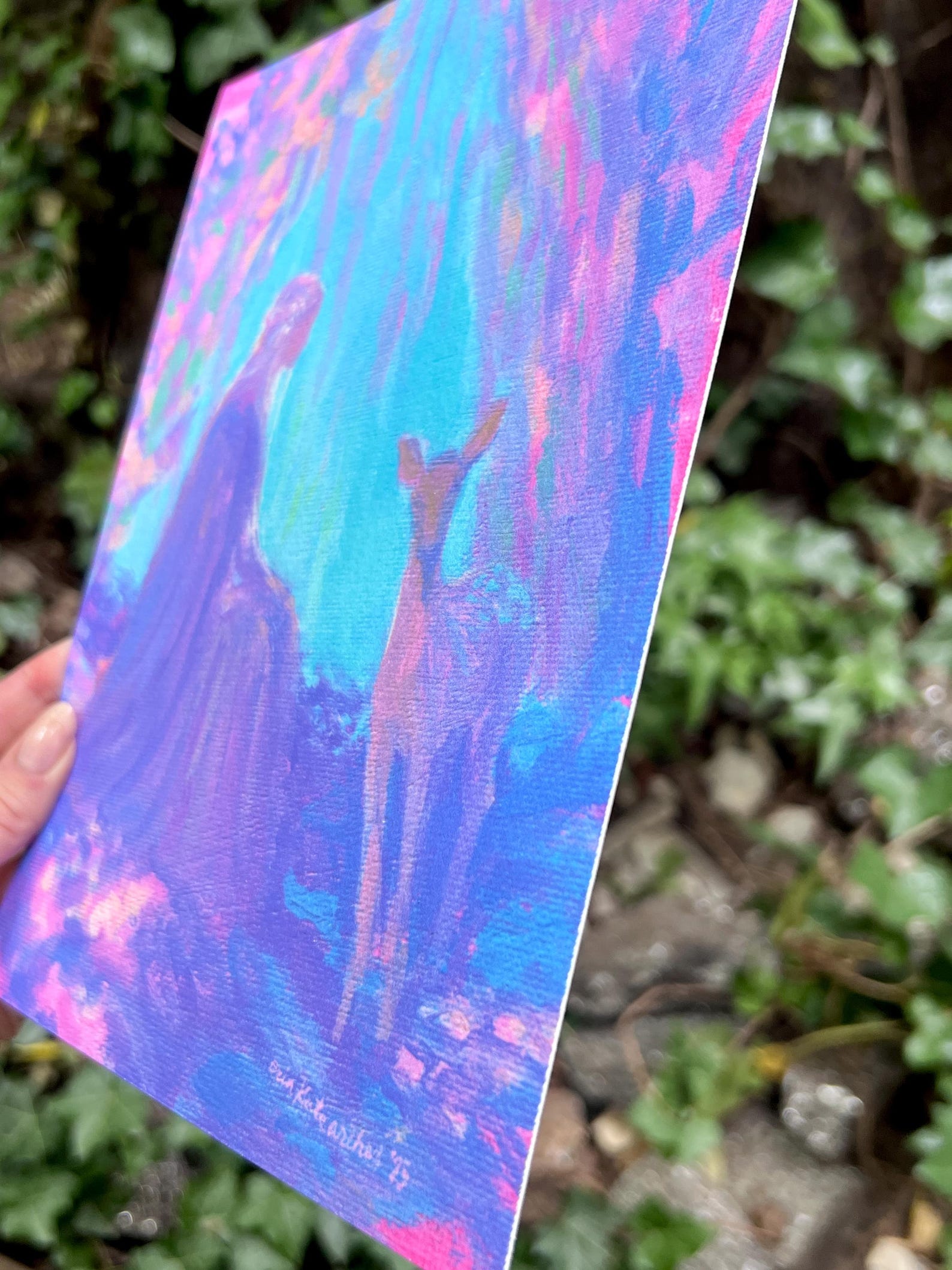 Fantasy Art Print: "the Lady and the Fawn" From Original Acrylic ...