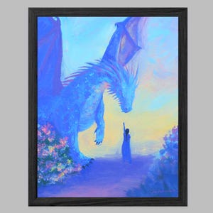 The Dragon's Chosen - Fantasy Dragon Rider Illustration Art Print From ...