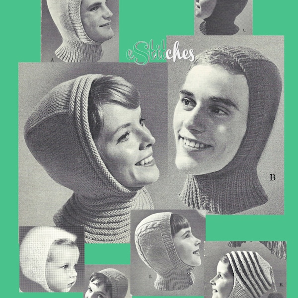 PDF 1940s Snood and Hats With Head Coverings 4 Crochet Pattern PDF 0375 ...