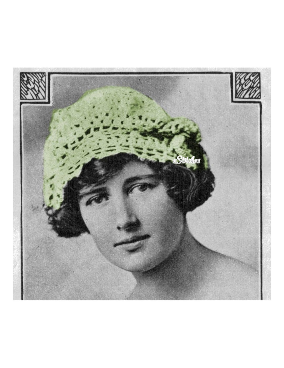 1900s Silk Boudoir Cap or Bed Hat From Edwardian Era - Crochet Pattern ...