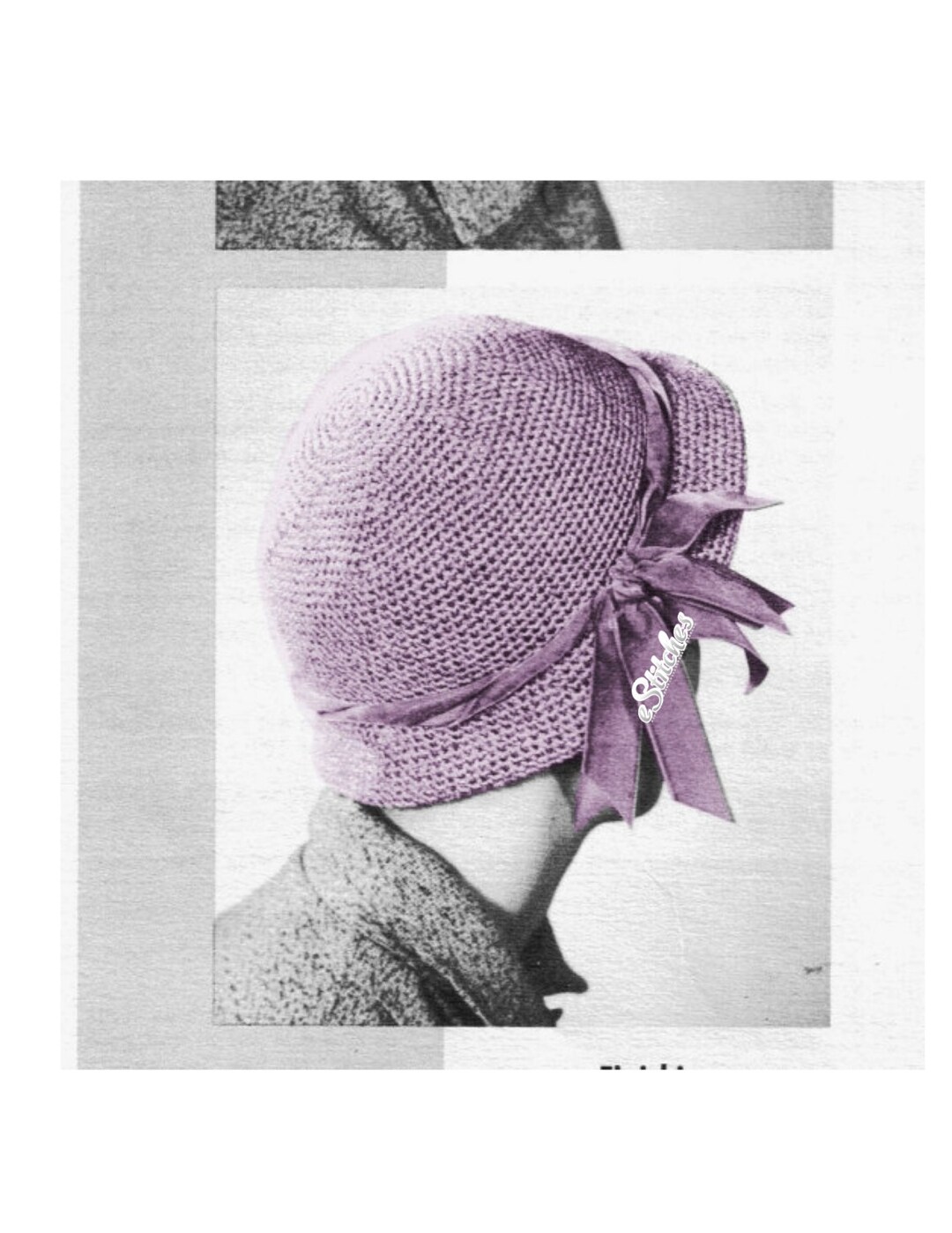 PDF Vintage Classic Cloche Hat With Brim Beginner - Crochet Pattern PDF ...