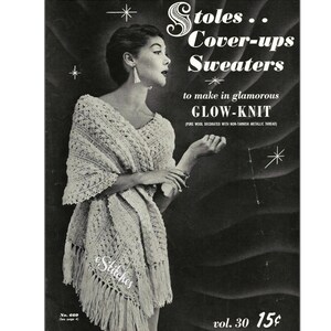 Ebook 1950s Cover Ups, Stole, Shrug Book Volume 30 - 6 Knit Patterns ...