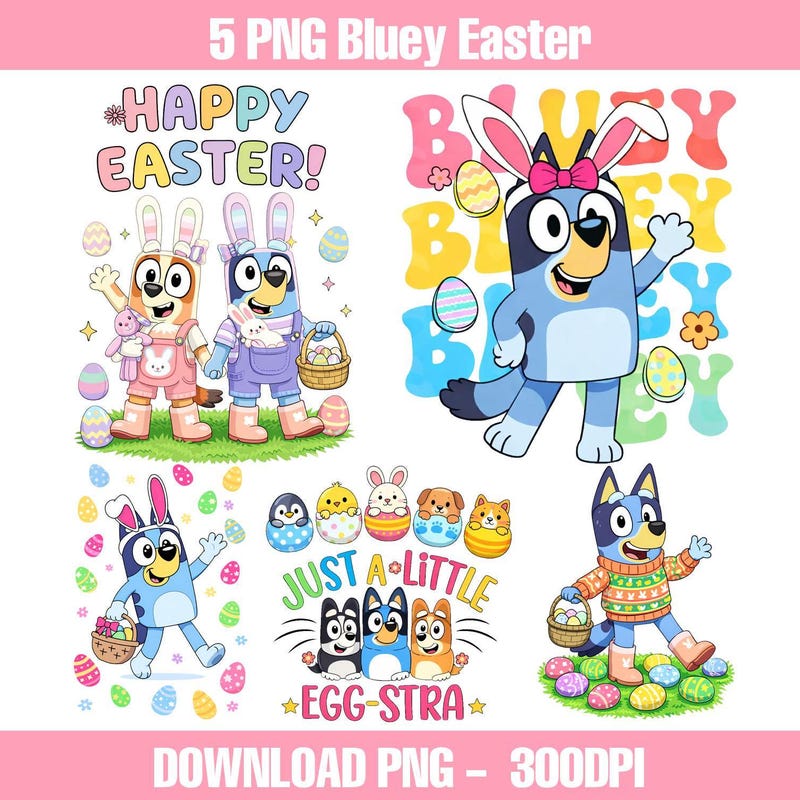 Cute Easter Dog Clipart - Etsy