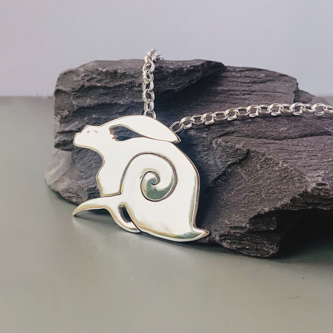 Celtic Hare Pendant - Etsy
