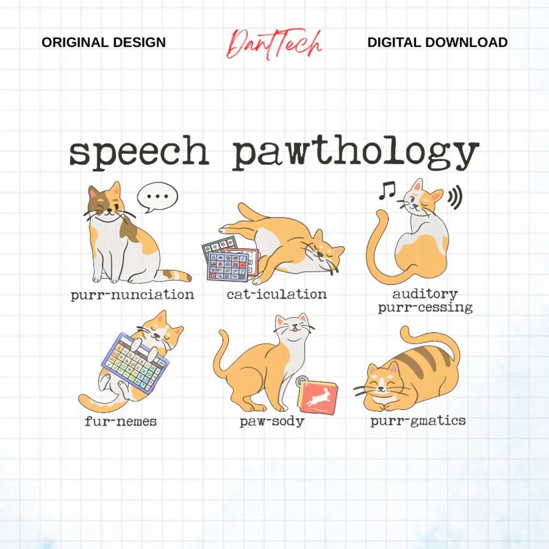 Funny Cats Speech Therapy Png, Language Pathologist Png, SLP Gift ...