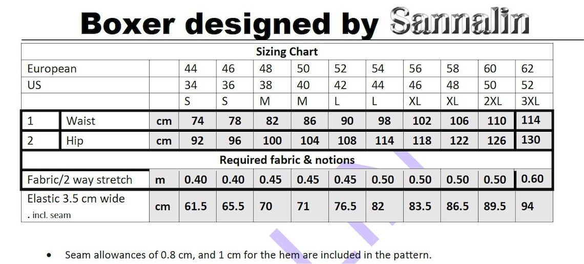 Patroon/mannen Boxer/ Pattern Men Boxer PATR01 - Etsy