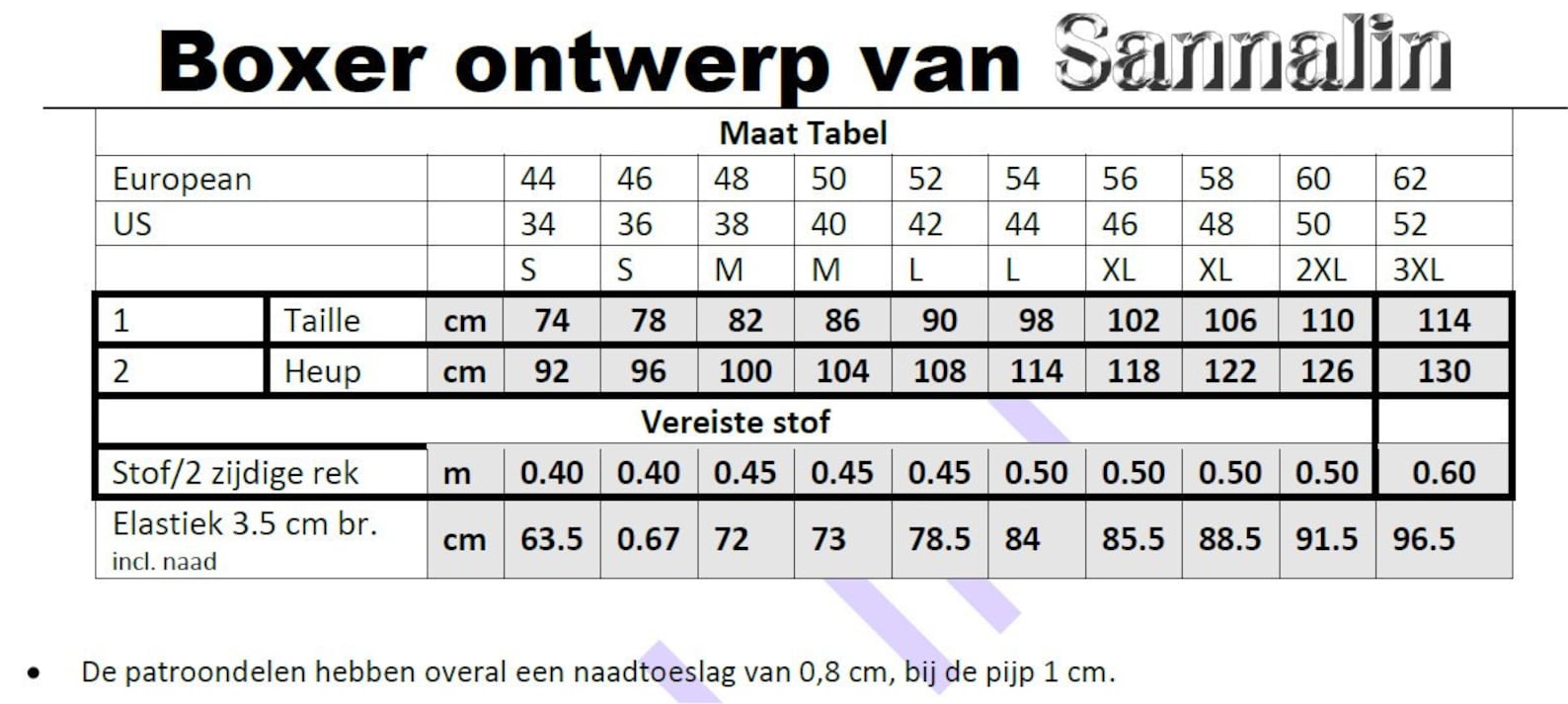 Patroon/mannen Boxer/ Pattern Men Boxer PATR02 - Etsy